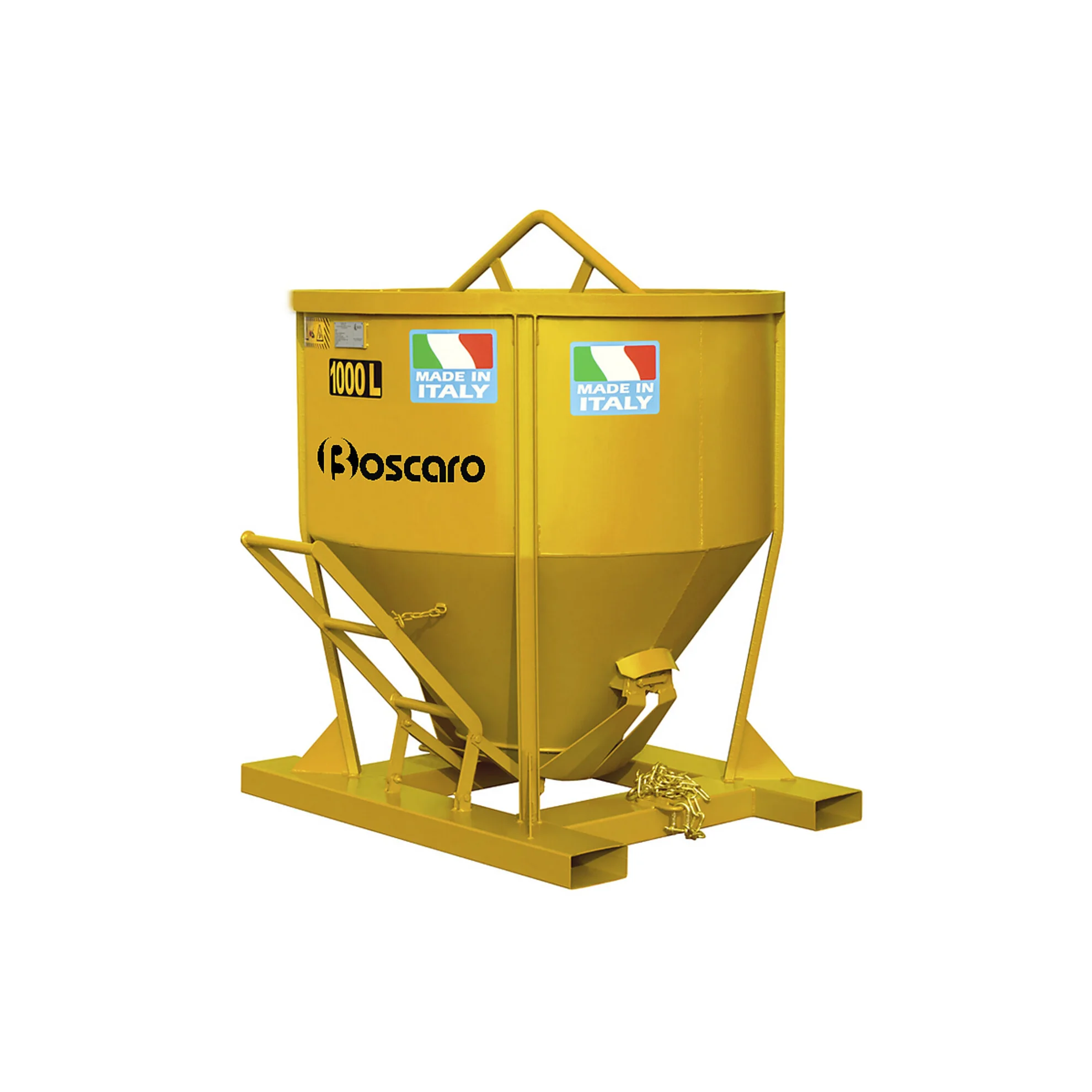 Conical concrete bucket with bottom discharge and forklift pockets ...