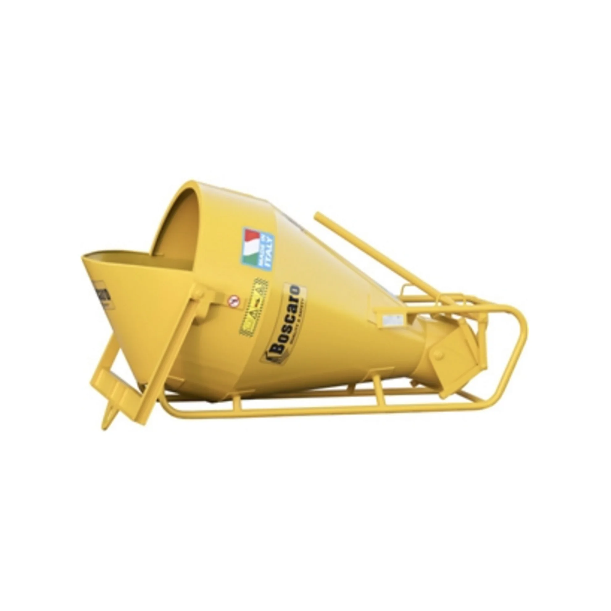 Laydown conical concrete bucket with lever operated - Boscaro Italia