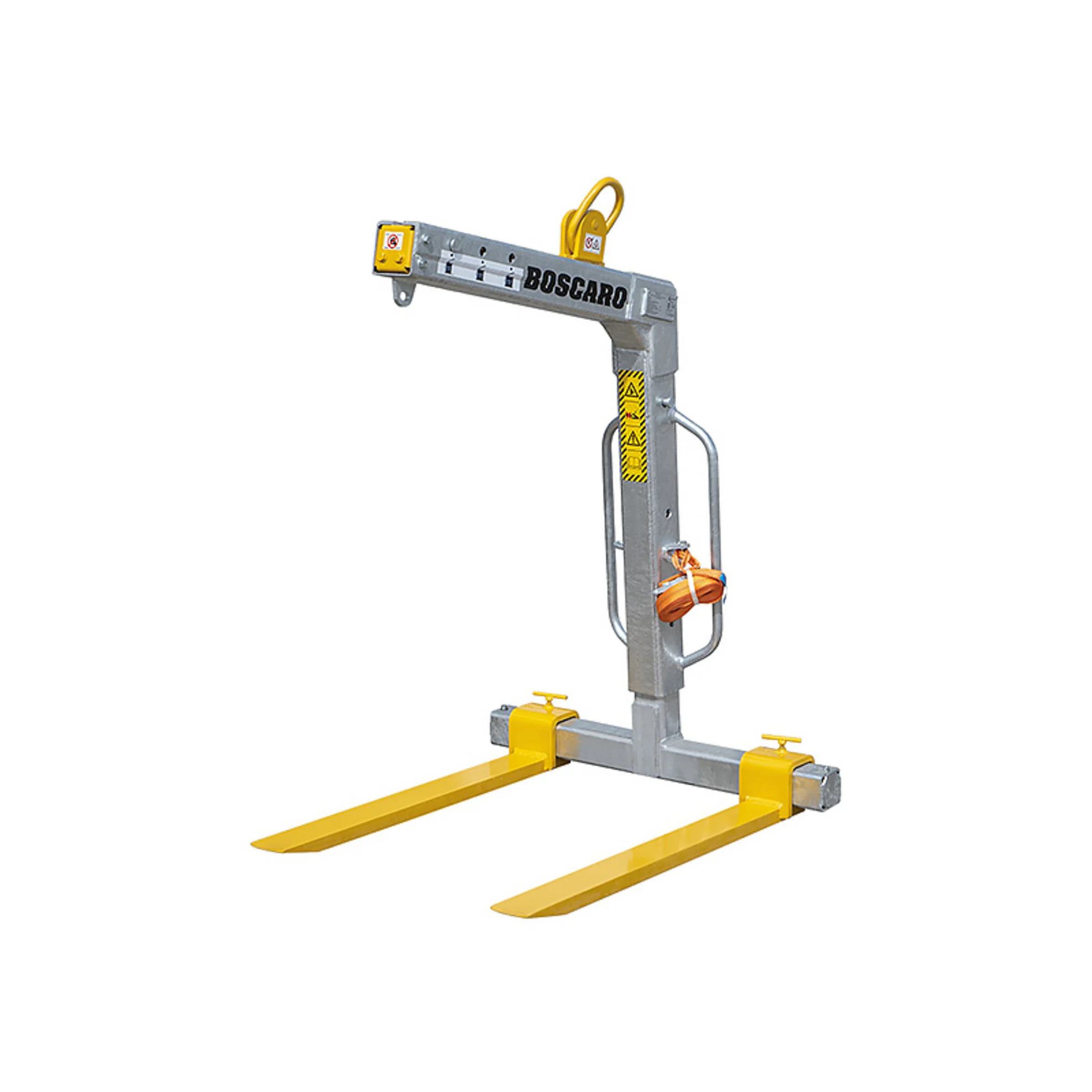 Galvanized telescopic self levelling crane fork with internal springs ...